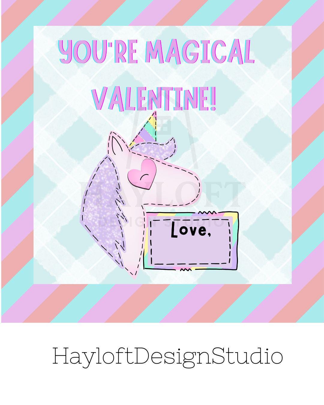 Printable Valentine Cards You're Magical Valentine - Etsy