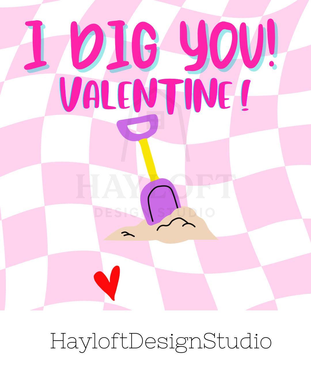 Printable Valentine Cards I Dig You - Etsy