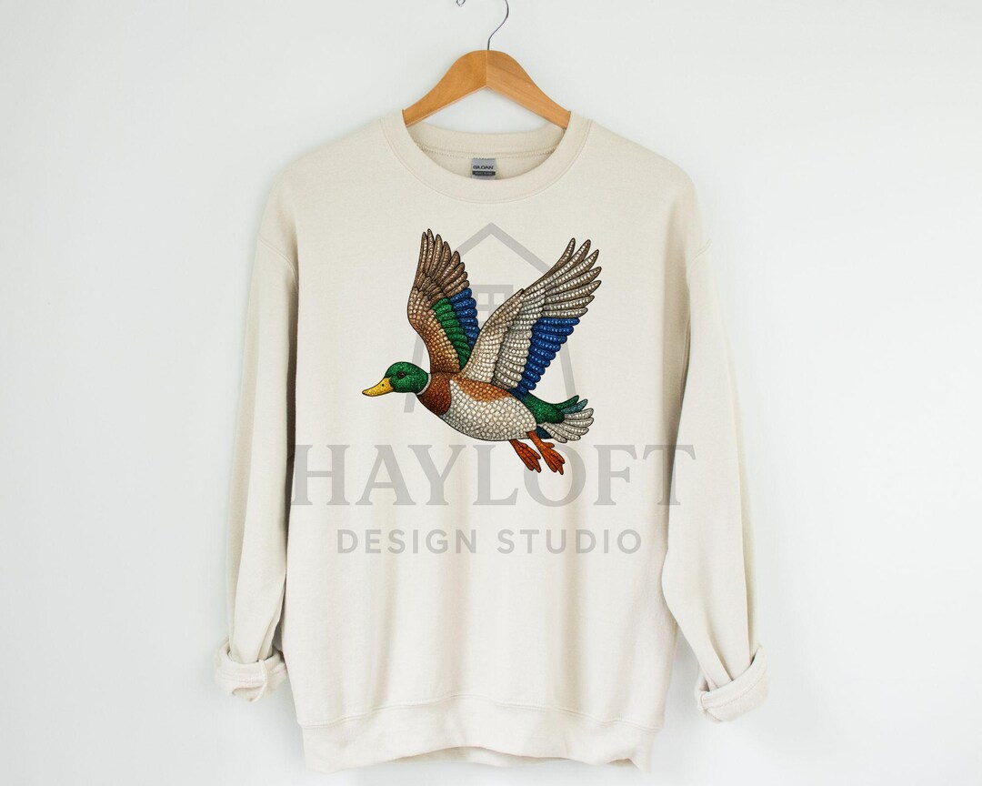 Flying Mallard Rhinestone Png File - Etsy