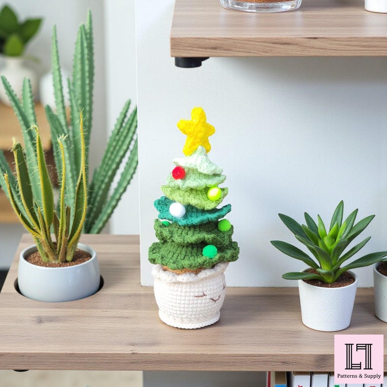 Crochet Christmas Tree Kit, DIY Holiday Home Decor, Handmade Christmas ...