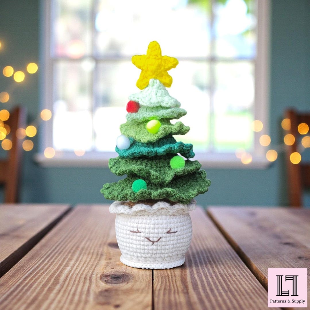 Crochet Christmas Tree Kit, DIY Holiday Home Decor, Handmade Christmas ...