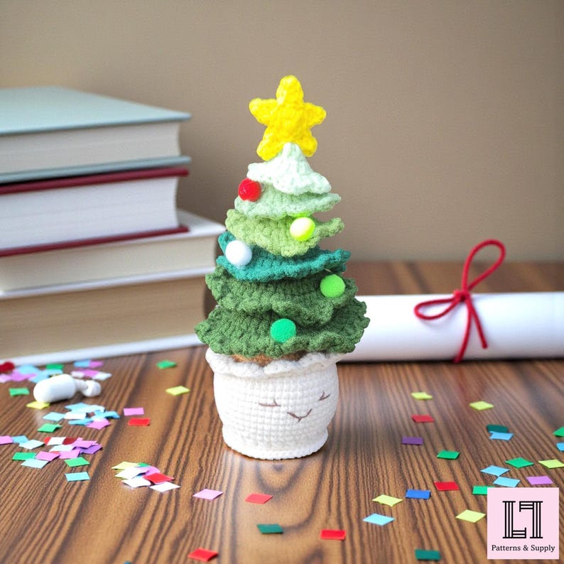 Crochet Christmas Tree Kit, DIY Holiday Home Decor, Handmade Christmas ...