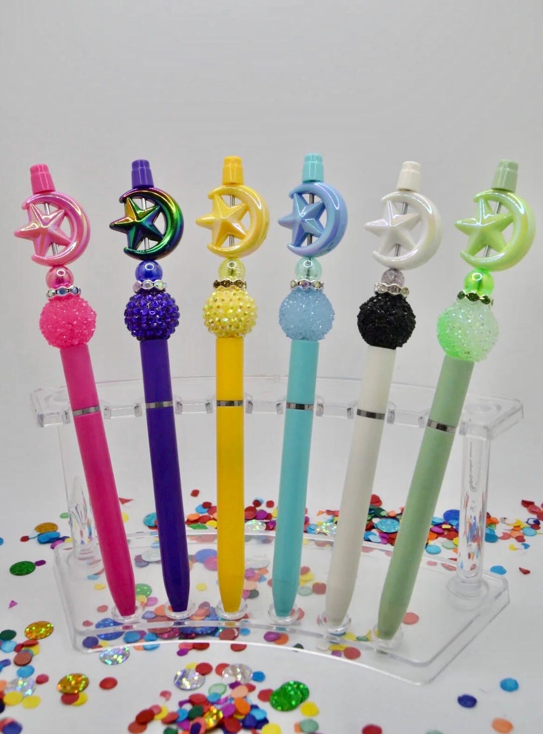 Moon & Star Acrylic Pens - Etsy