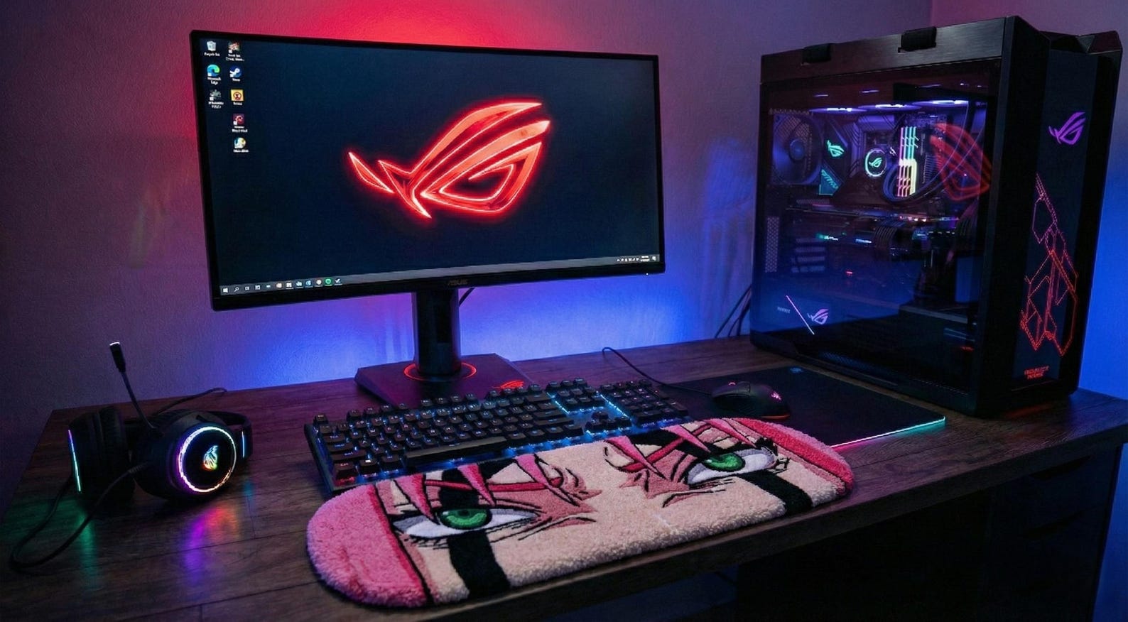 Tufted Keyboard Rug – Custom Gamer Desk Mat – Handmade Keyboard Wrist ...