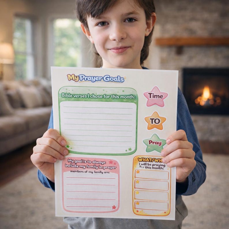 Christian Prayer Tracker Kids: Bible Verse Scripture Reading Plan (PDF ...