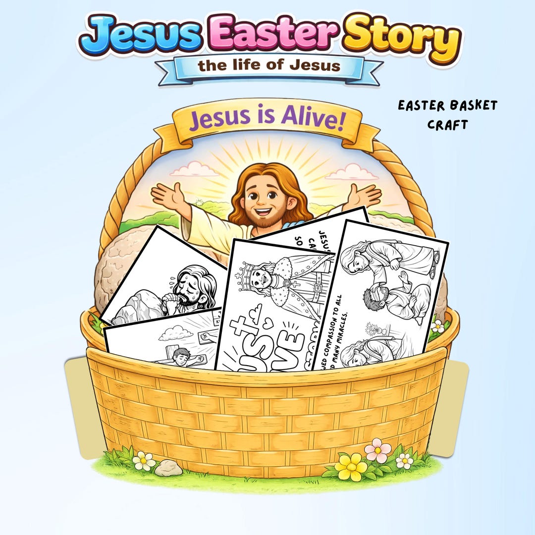 Jesus Easter Story Craft: Life of Jesus Biblical Activity (PDF Download ...