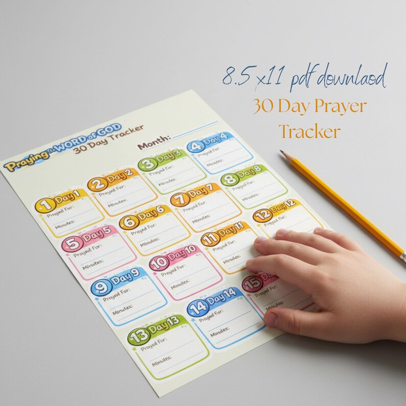 Christian Prayer Tracker Kids: Bible Verse Scripture Reading Plan (PDF ...