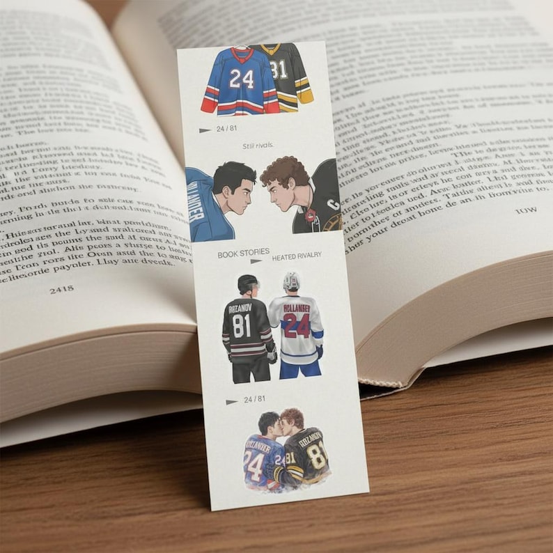 Heated Rivalry Bookmark Printable | Shane & Ilya Hockey Romance | MM ...