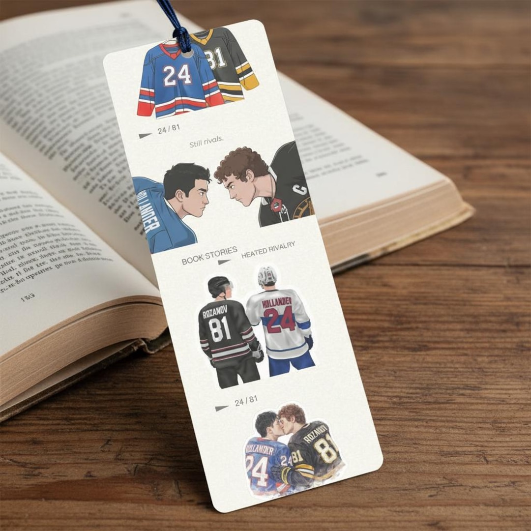 Heated Rivalry Bookmark Printable | Shane & Ilya Hockey Romance | MM ...
