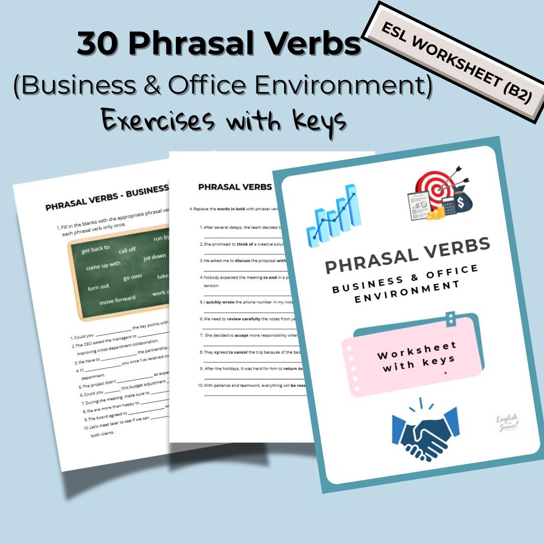 Phrasal Verbs Printable Worksheet Businessteaching Materials Teachers ...