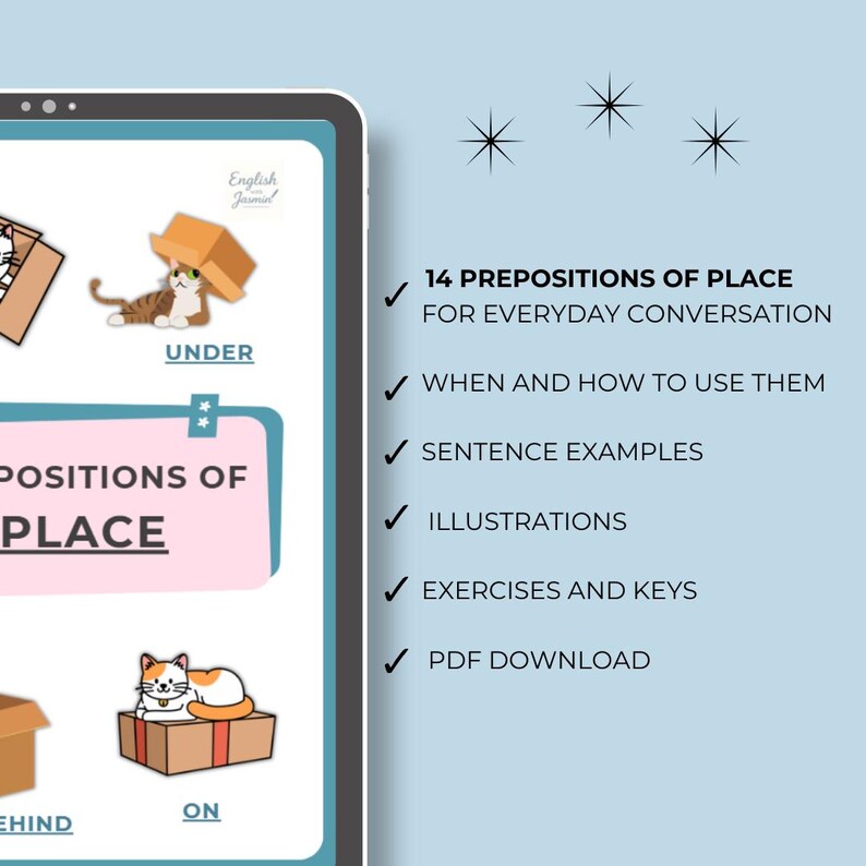 Prepositions of Place Printable Booklet Education Teaching Materials ...