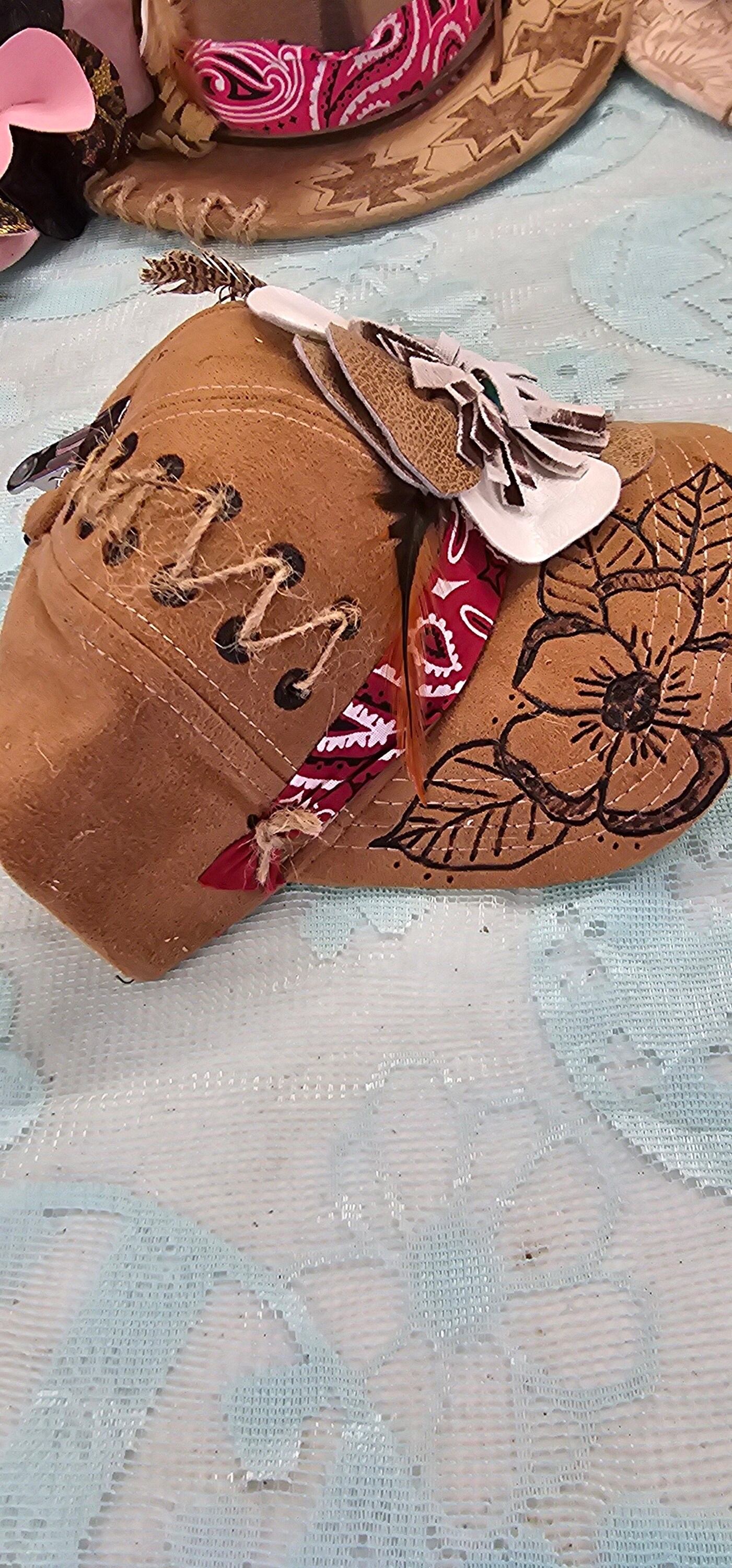 Custom Women's Burned Ball Cap - Etsy