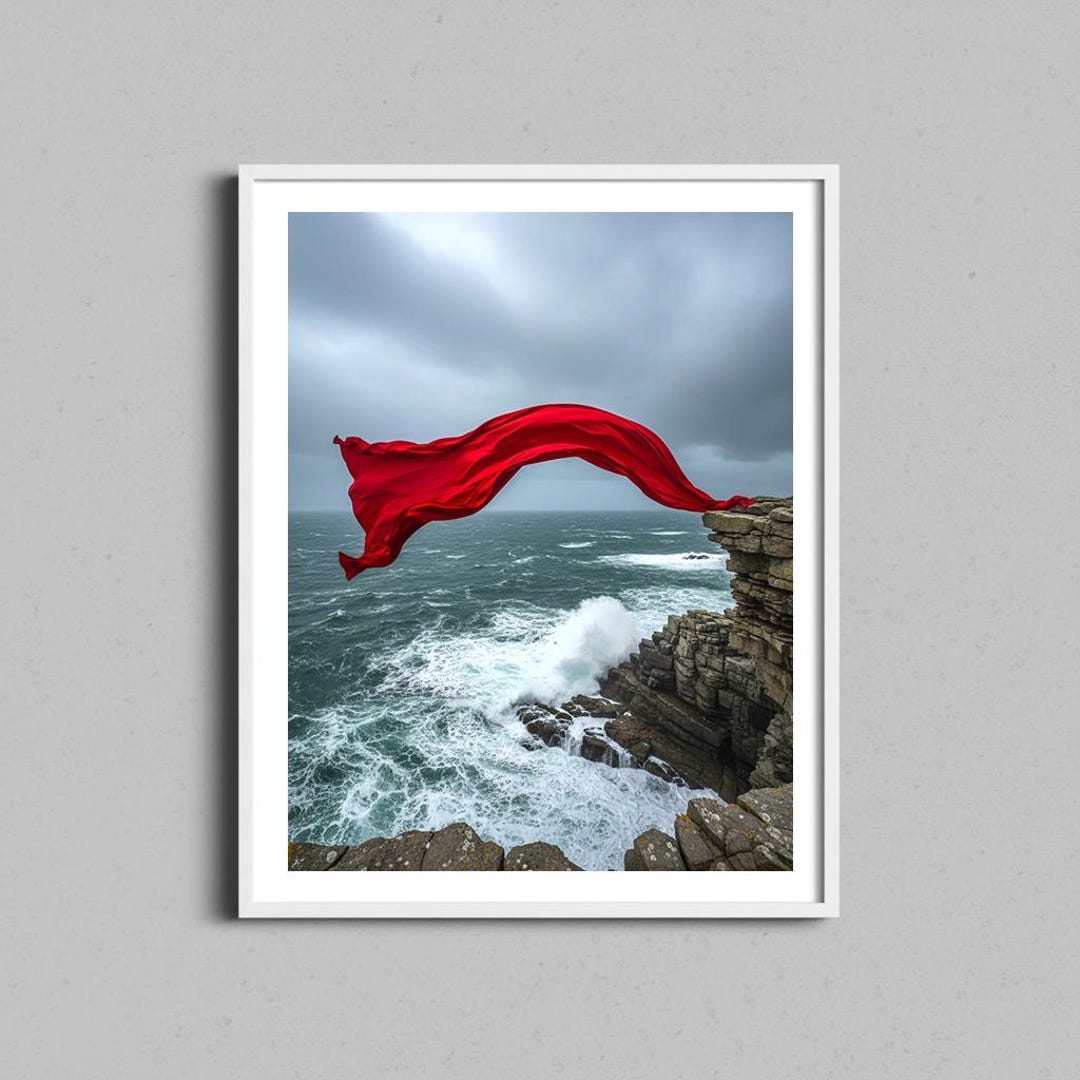 Coastal Cliff — Silk Drift · Fine Art Textile Landscape · Contemporary ...
