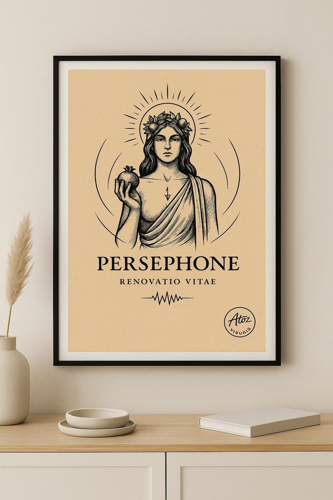 Persephone Mythology Wall Art Printable | Greek God Poster | Vintage ...