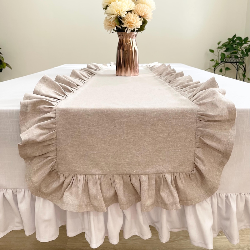 Ruffled Table Runner - Etsy