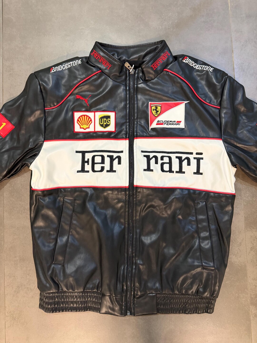 Ferrari Leather Jacket - Scuderia Ferrari - Motorsport Jacket - Etsy