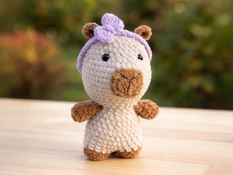 Capybara Crochet Pattern PDF, Plush Amigurumi Tutorial, Almost No Sew ...