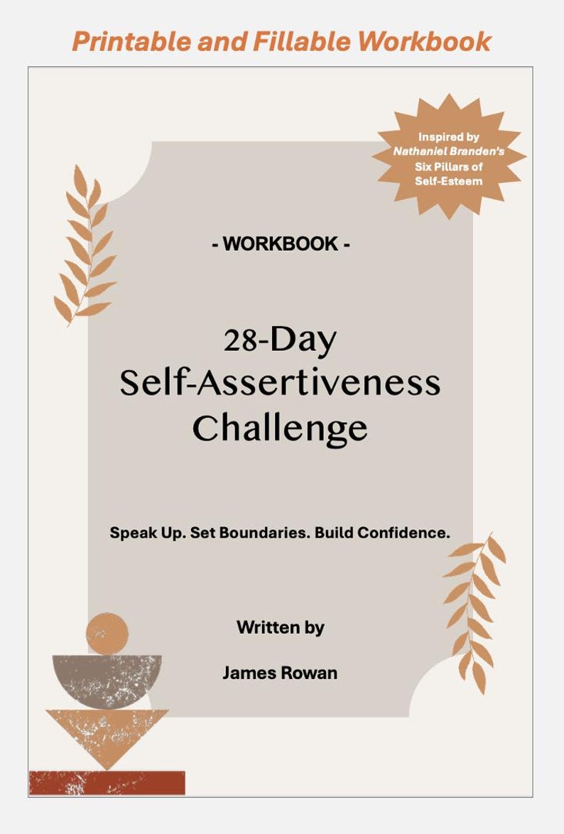 28-day Self-assertiveness Challenge Workbook | Printable & Fillable PDF ...