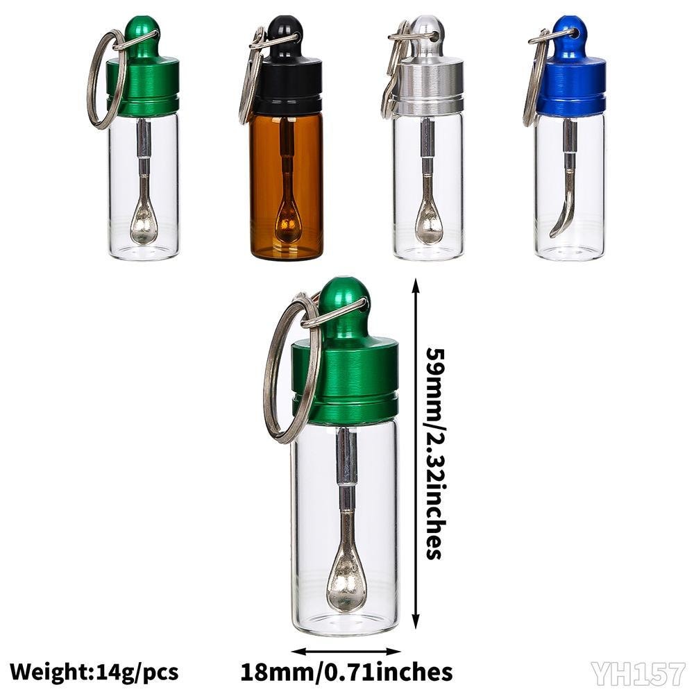 Mini Glass Spice Dispenser Jar Keychain - Etsy