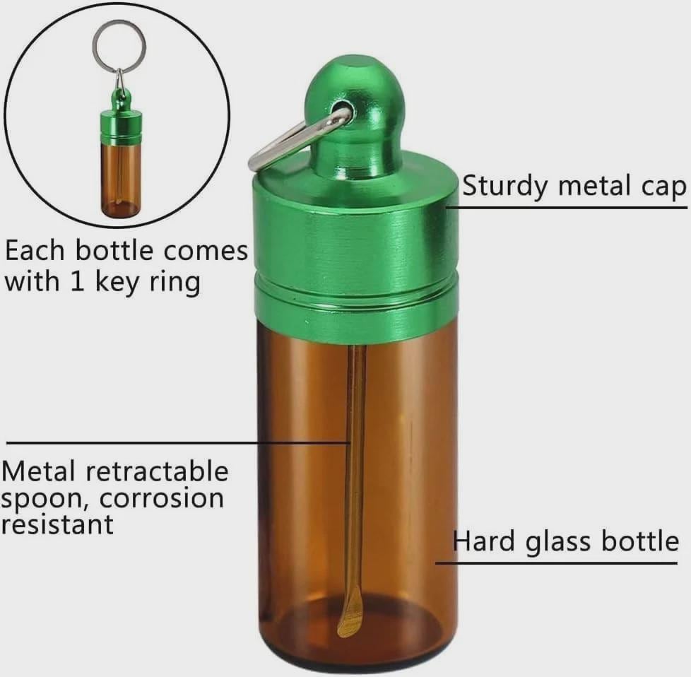 Mini Glass Spice Dispenser Jar Keychain - Etsy