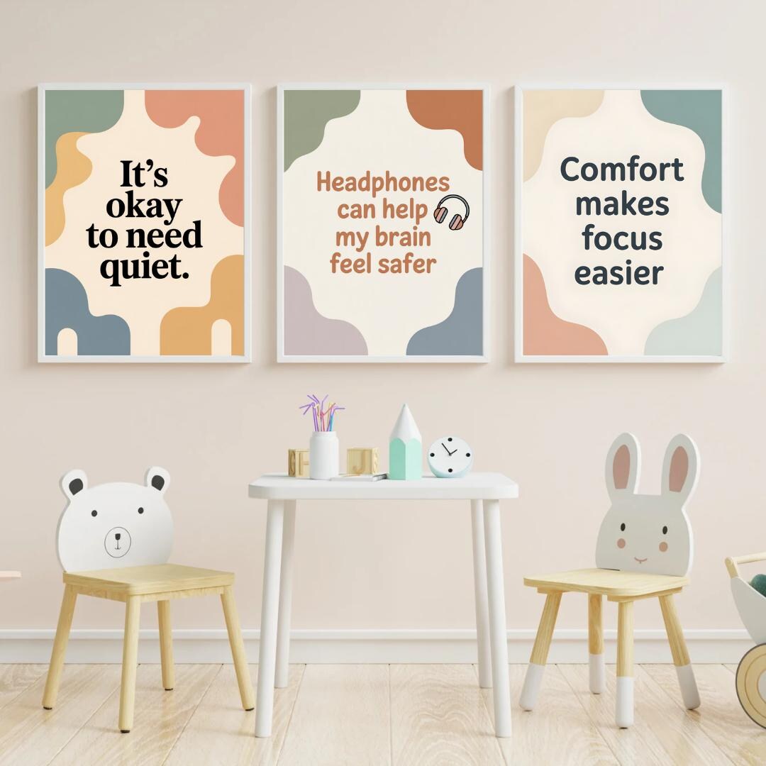 ADHD Calm Corner Posters Set of 3, Sensory Friendly Classroom Decor ...