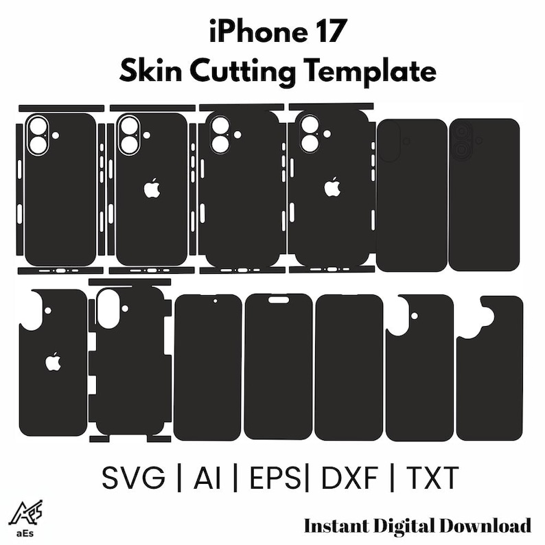IPhone 17 Skin Cutting Template Svg Dxf Eps AI | Vinyl Wrap & Decal Cut ...