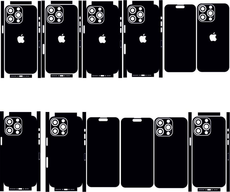 IPhone 15 Pro Max Skin Template – Full Wrap SVG Cut File (digital ...