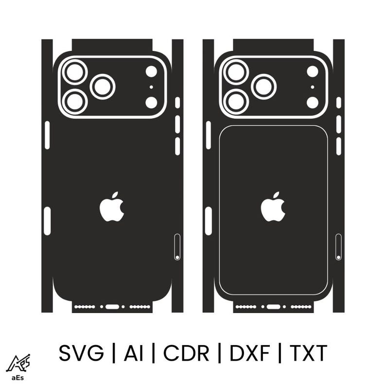 IPhone 17 Pro Max Skin Template – Full Wrap Vinyl Cut File (svg, Dxf ...