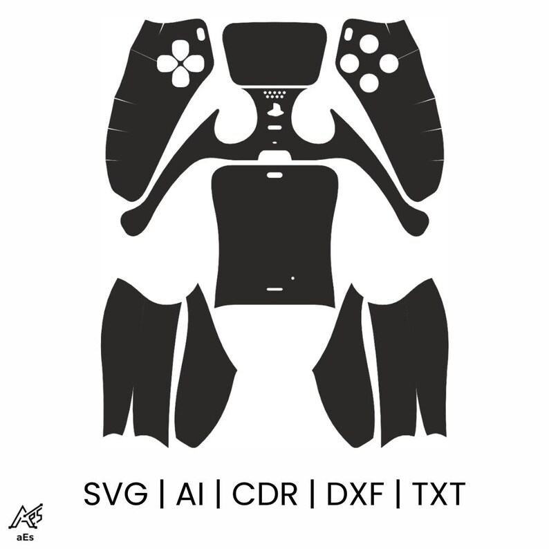 Playstation 5 Digital & Controller Skin Cutting Template SVG AI DXF ...