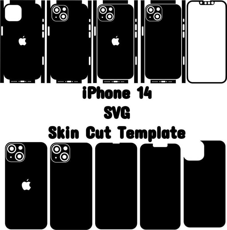 IPhone 14 Skin Template – Full Wrap SVG Cut File (digital Download) - Etsy