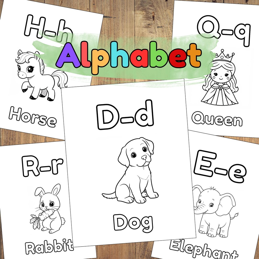 Alphabet Coloring Book for Preschool Kids – Learn Letters & Fun ...