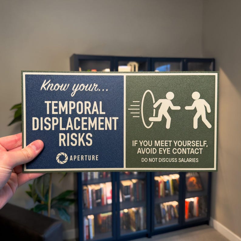 Portal-inspired Aperture Science Safety Sign | Sci-fi Wall Art | Geek ...