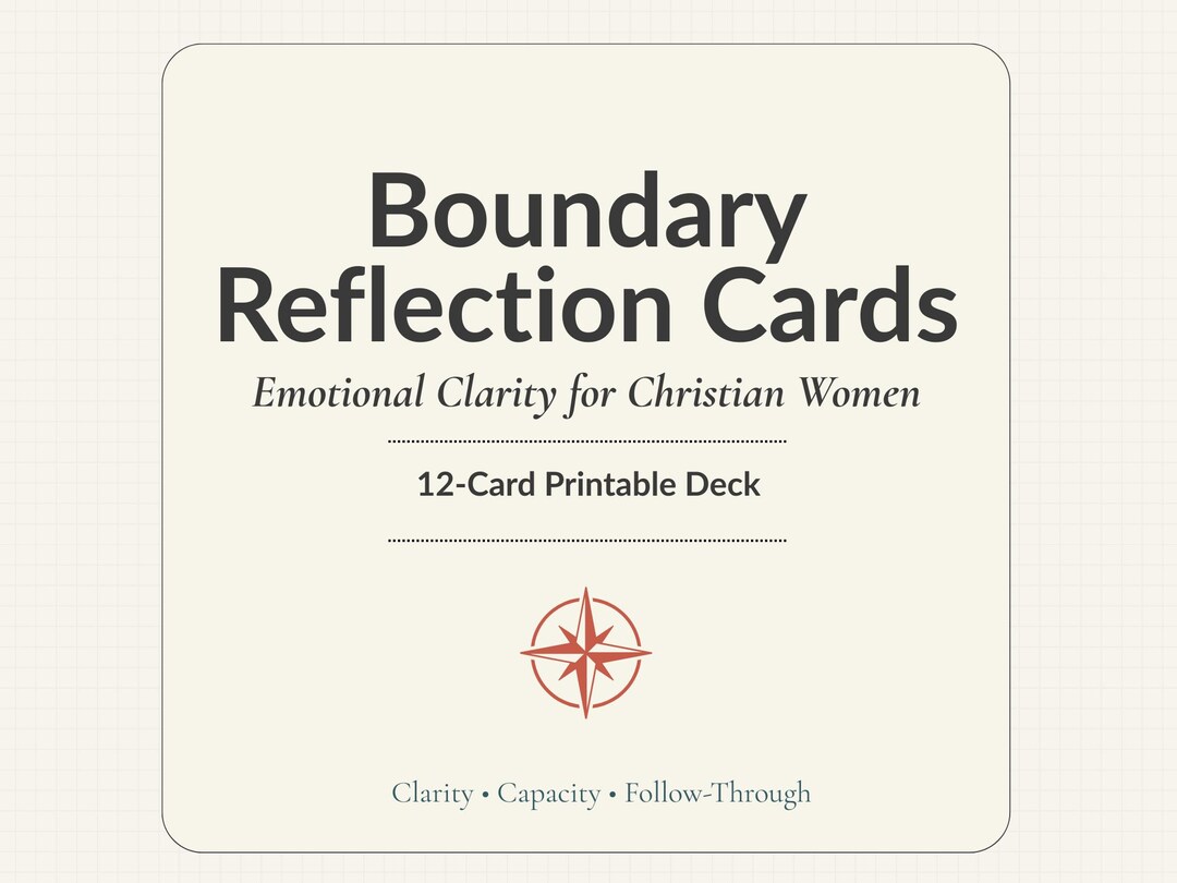 Christian Boundary Reflection Cards | Emotional Clarity (printable Deck ...