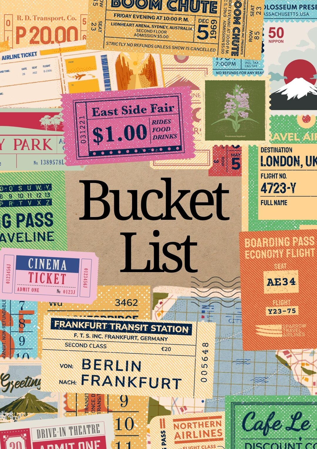 Bucket List Printable | Digital Bucket List Planner | Instant Download ...