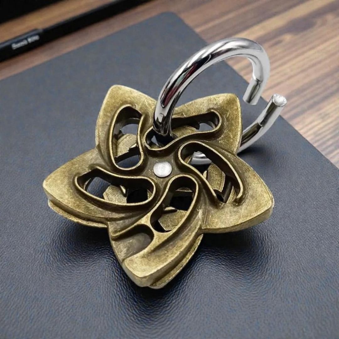 Cast Metal Puzzle Helix, Disentanglement Brain Teaser, Collectible Desk ...