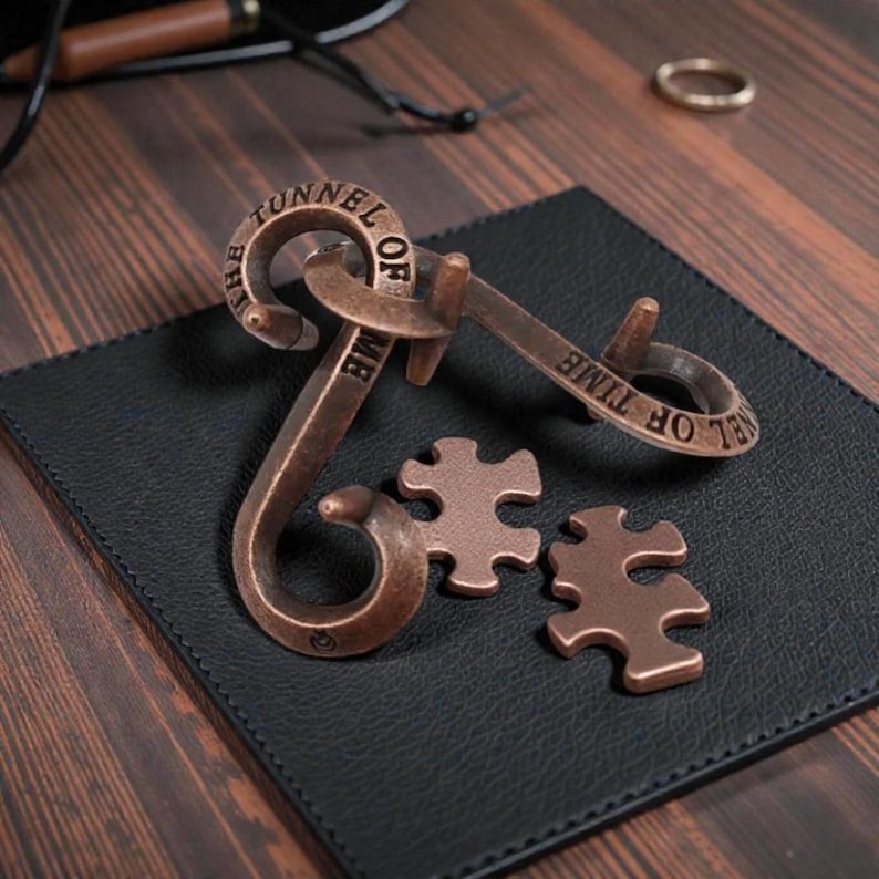 Metal S Lock Puzzle, Bronze Alloy Interlocking Desk Toy - Etsy