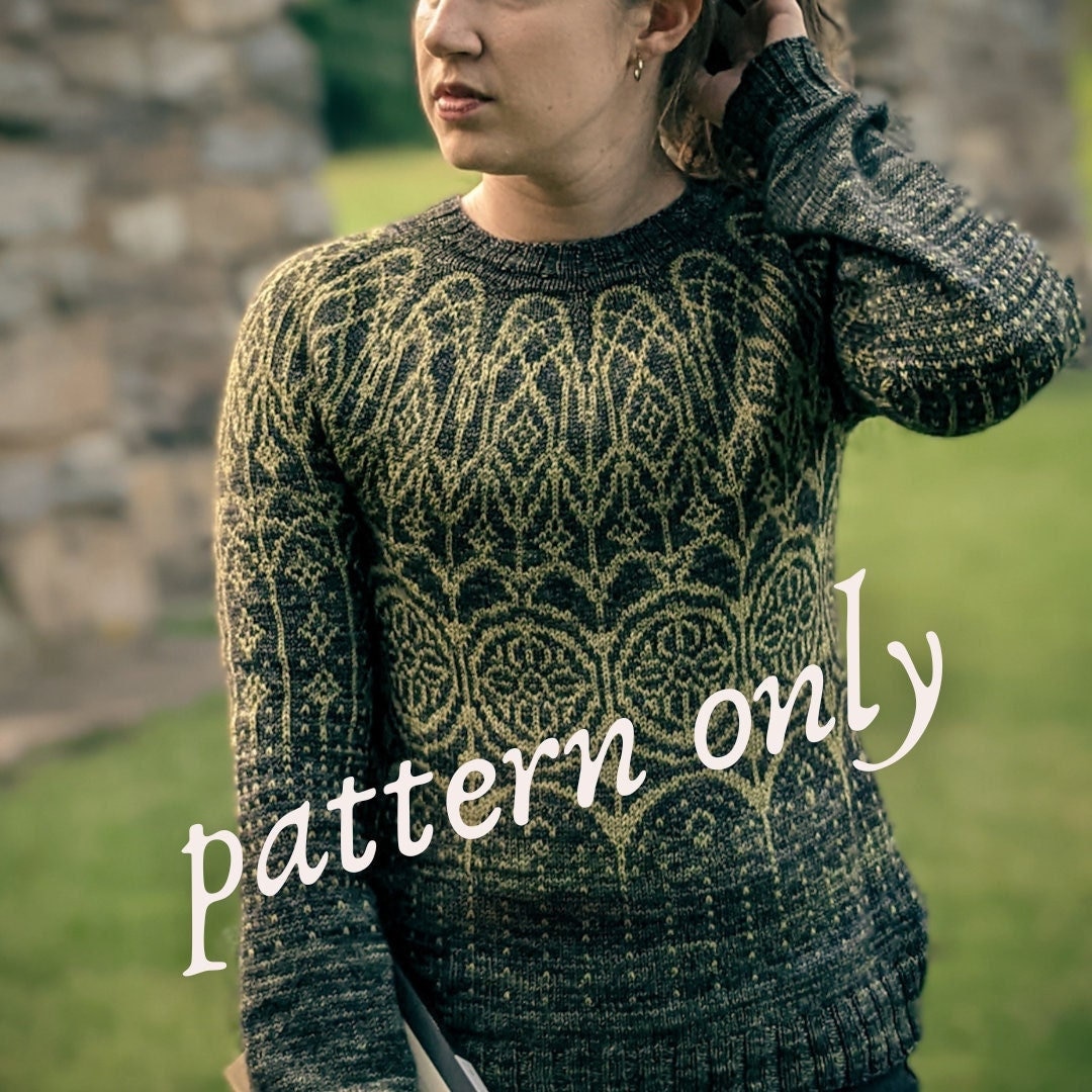 Dark Academia Sweater **pattern Only - Instant Download** - Etsy