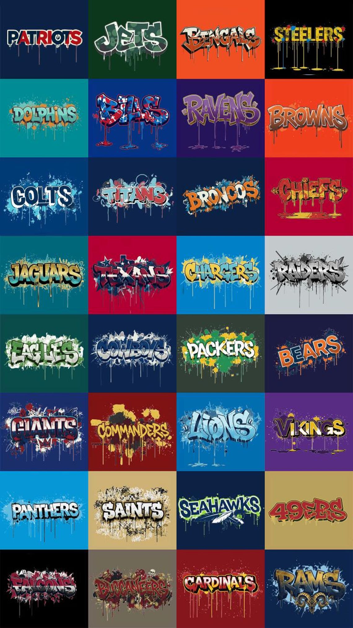 Football Team Graffiti PNG Bundle | Street Art Graphics (digital ...