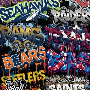 Football Team Graffiti PNG Bundle | Street Art Graphics (digital ...