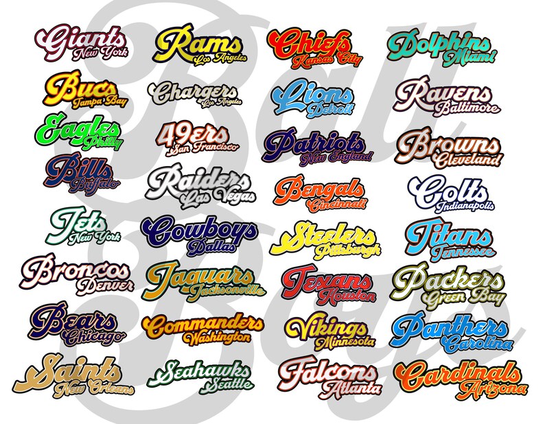 Football Team Retro Team Logo Pack – All 32 Teams | Vintage Football ...