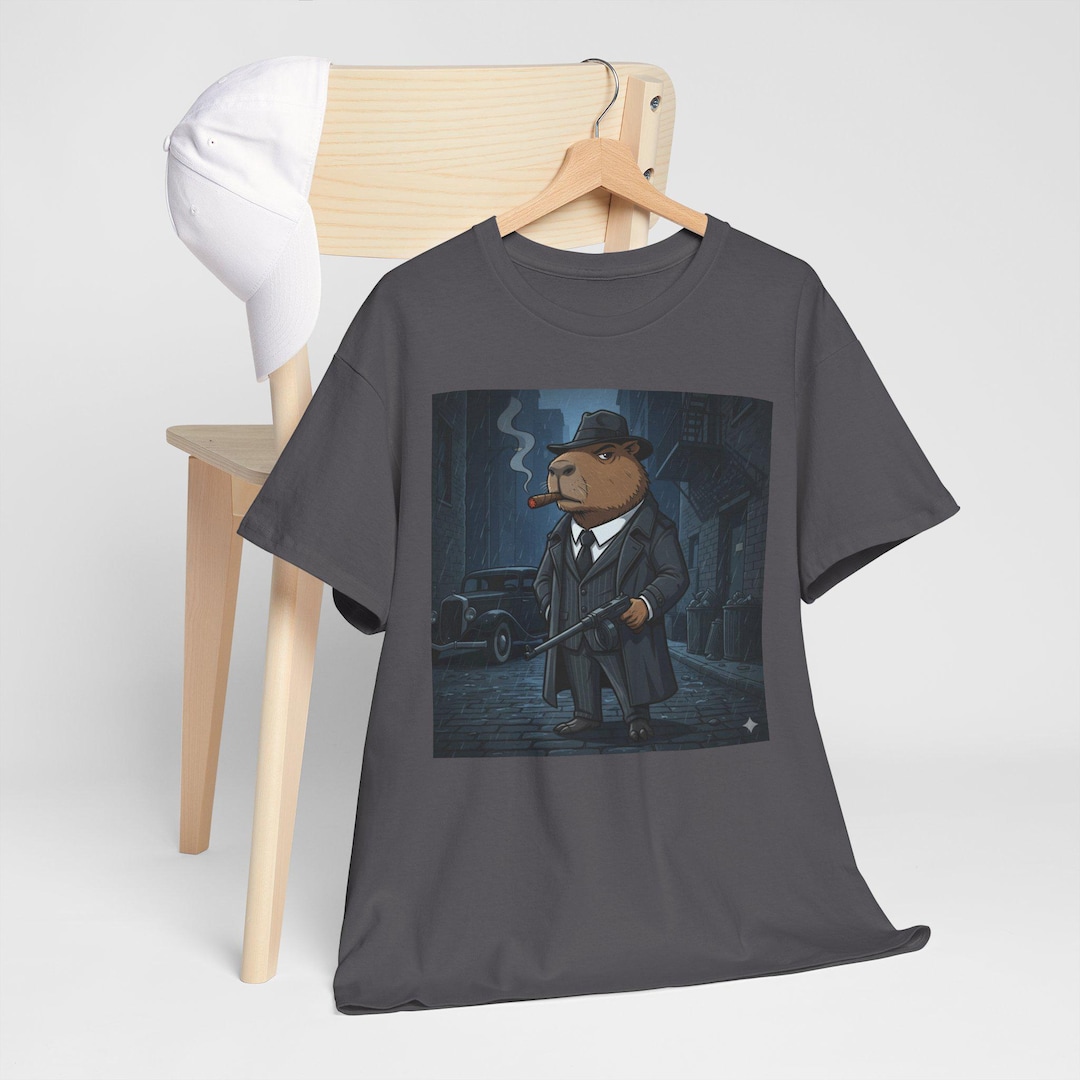 Capybara Gangster Cartoon T-shirt - Etsy