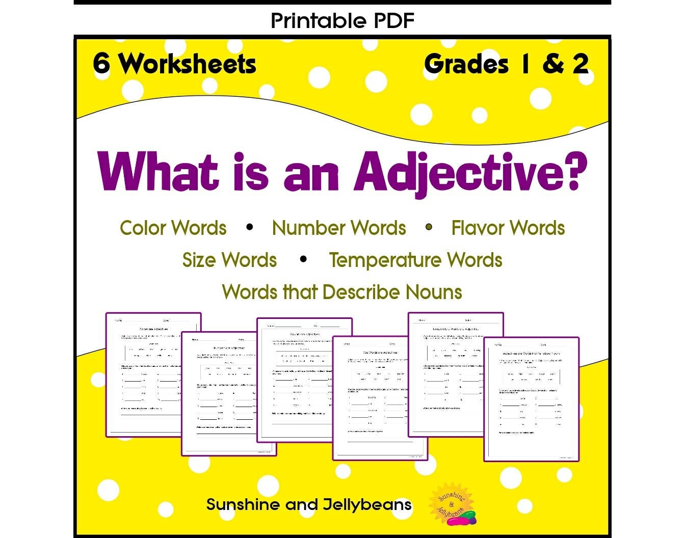 What is an Adjective? - Colors, Numbers, Flavors, Size, Temperature ...