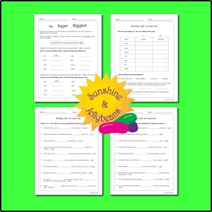 Comparative and Superlative BUNDLE : -er, -est, More, Most - Grades 3-4 ...