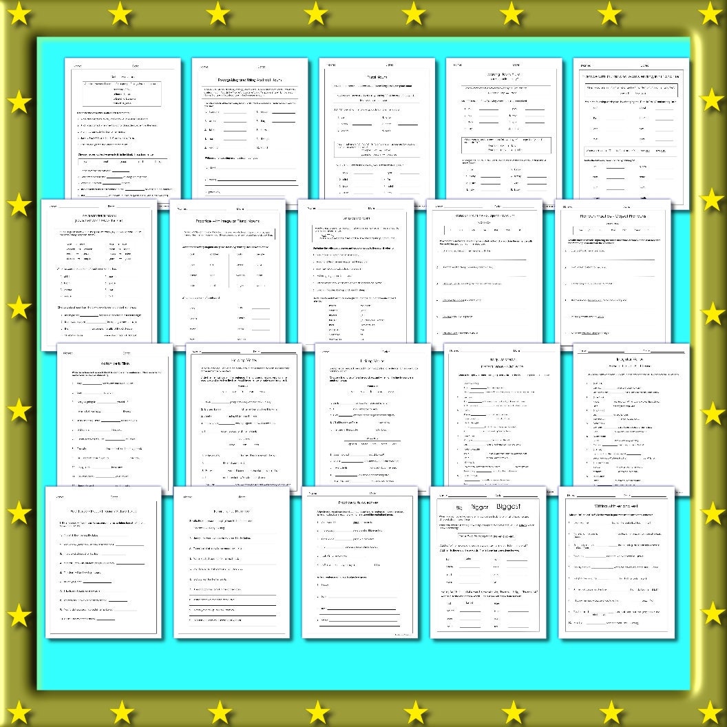 Back-to-school Grammar Review - Grade 3-4 - Review and Practice - 38 ...