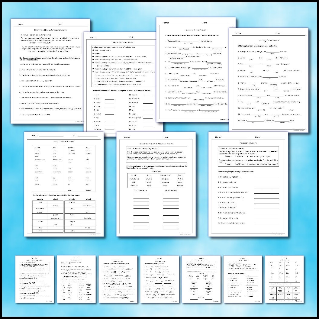 Types of Nouns: Abstract, Concrete, Possessive, Plural, Irregular ...