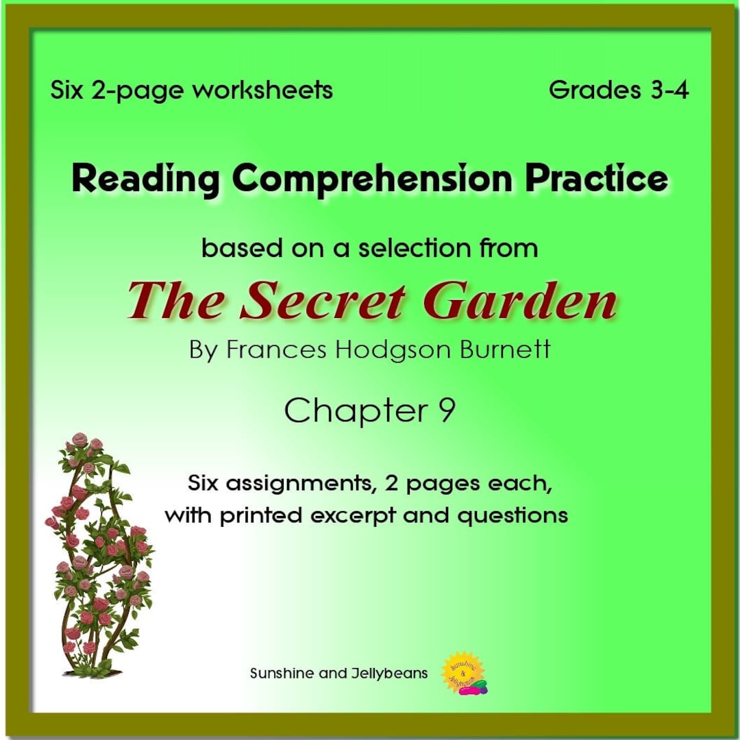Reading Comprehension - "the Secret Garden" Excerpts - 6 Worksheets ...