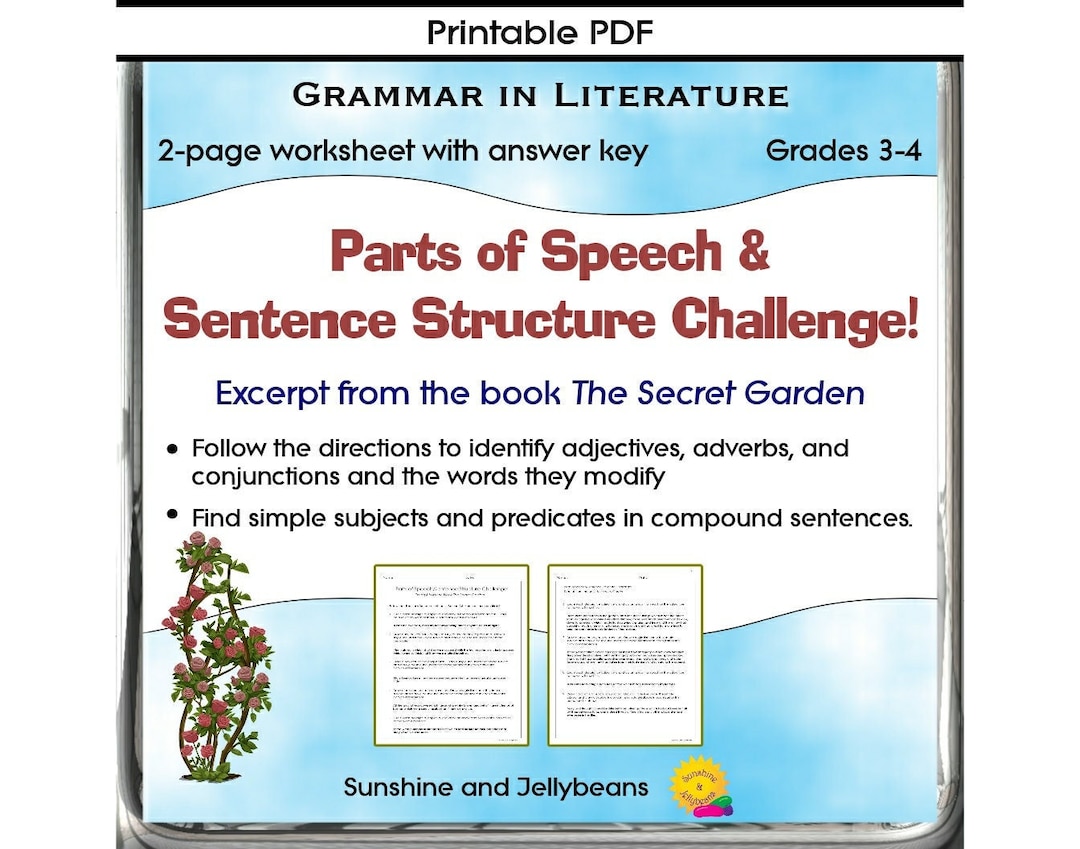Grammar Challenge! - Parts of Speech and Sentence Structure - Secret ...