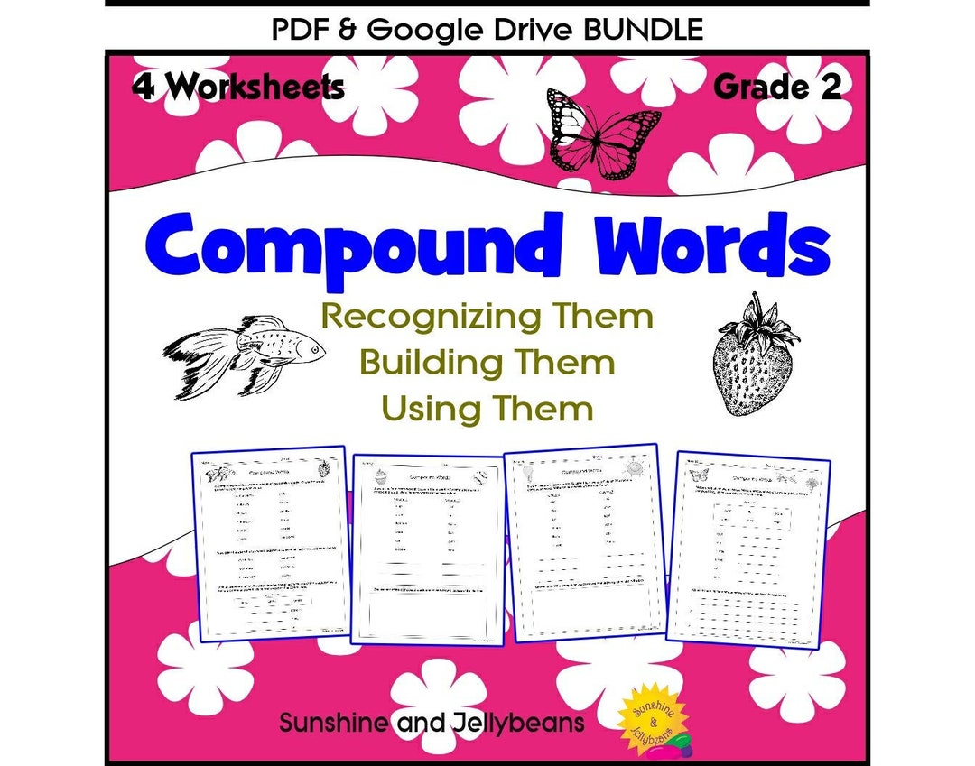Compound Words - 4 Practice Activity Worksheets - Grade 2 - CCSS - Pdf ...
