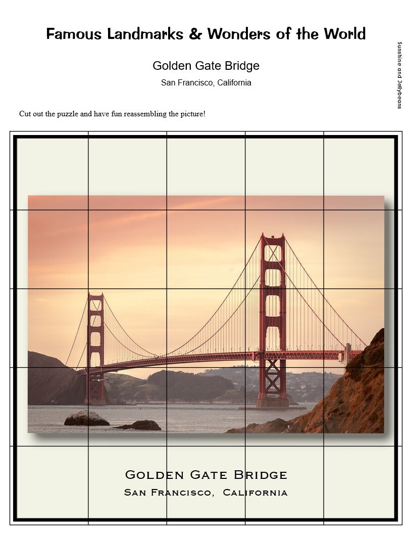 Famous Landmarks and Wonders of the World 25 Photo Jigsaw Puzzles ...