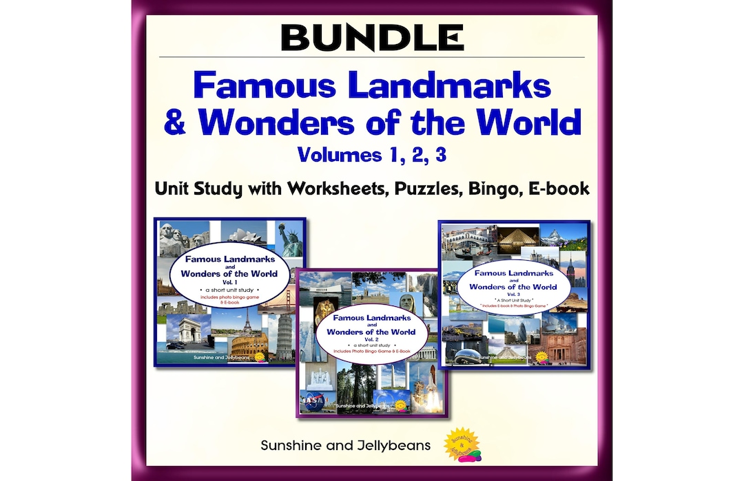 Famous Landmarks and Wonders of the World Vol 1,2,3 Bundle With Ebooks ...
